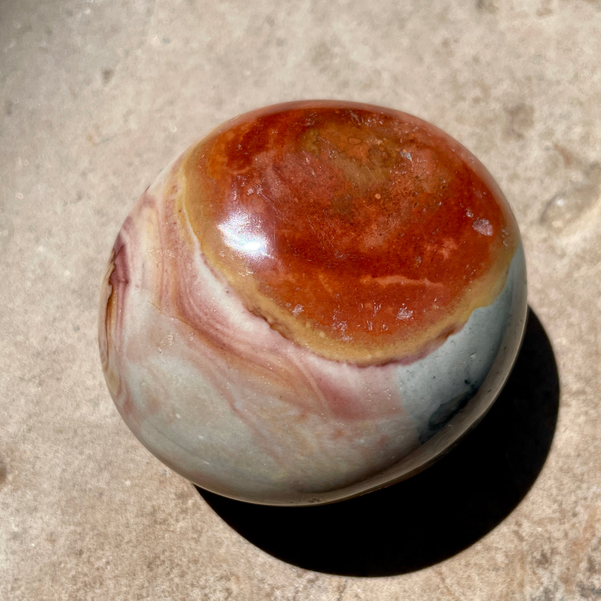 Polychrome Jasper Palm stone 6CM | Thewildmoon