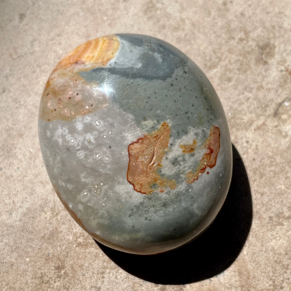 Polychrome Jasper Palm stone 6CM | Thewildmoon